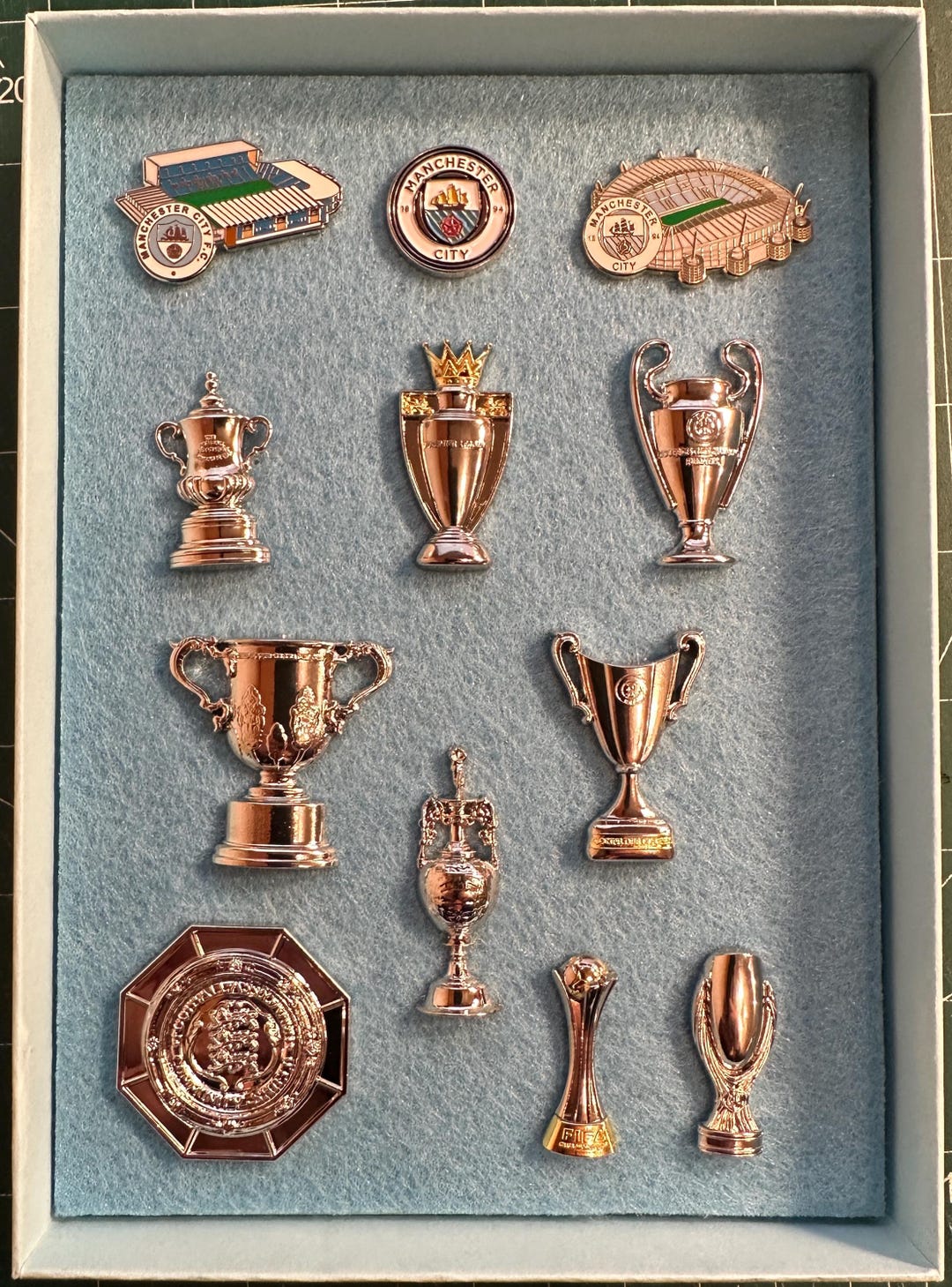 Manchester City 12 Pin Badge Stadium Set - Etsy