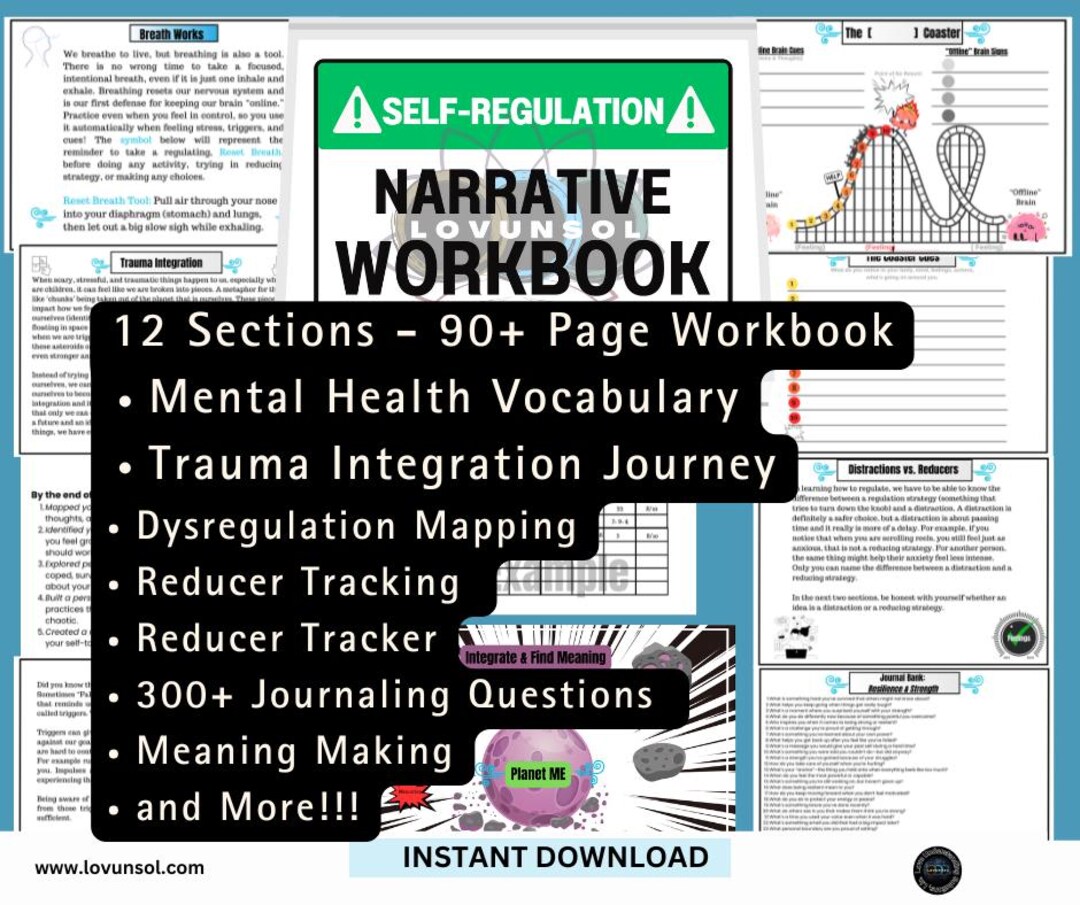 12-section Self-regulation + Narrative Workbook W/ Regulation Card Deck ...