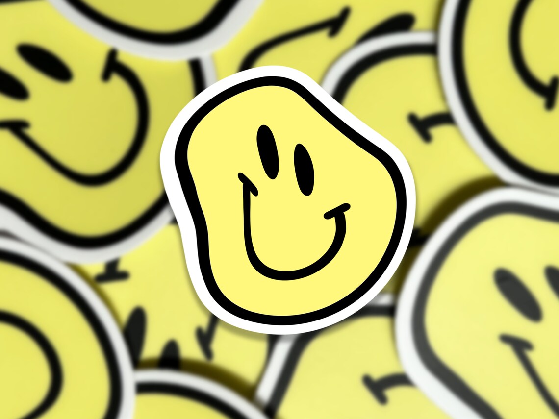 Distorted Smiley Face Acid Smiley Face Melted Smiley Face - Etsy
