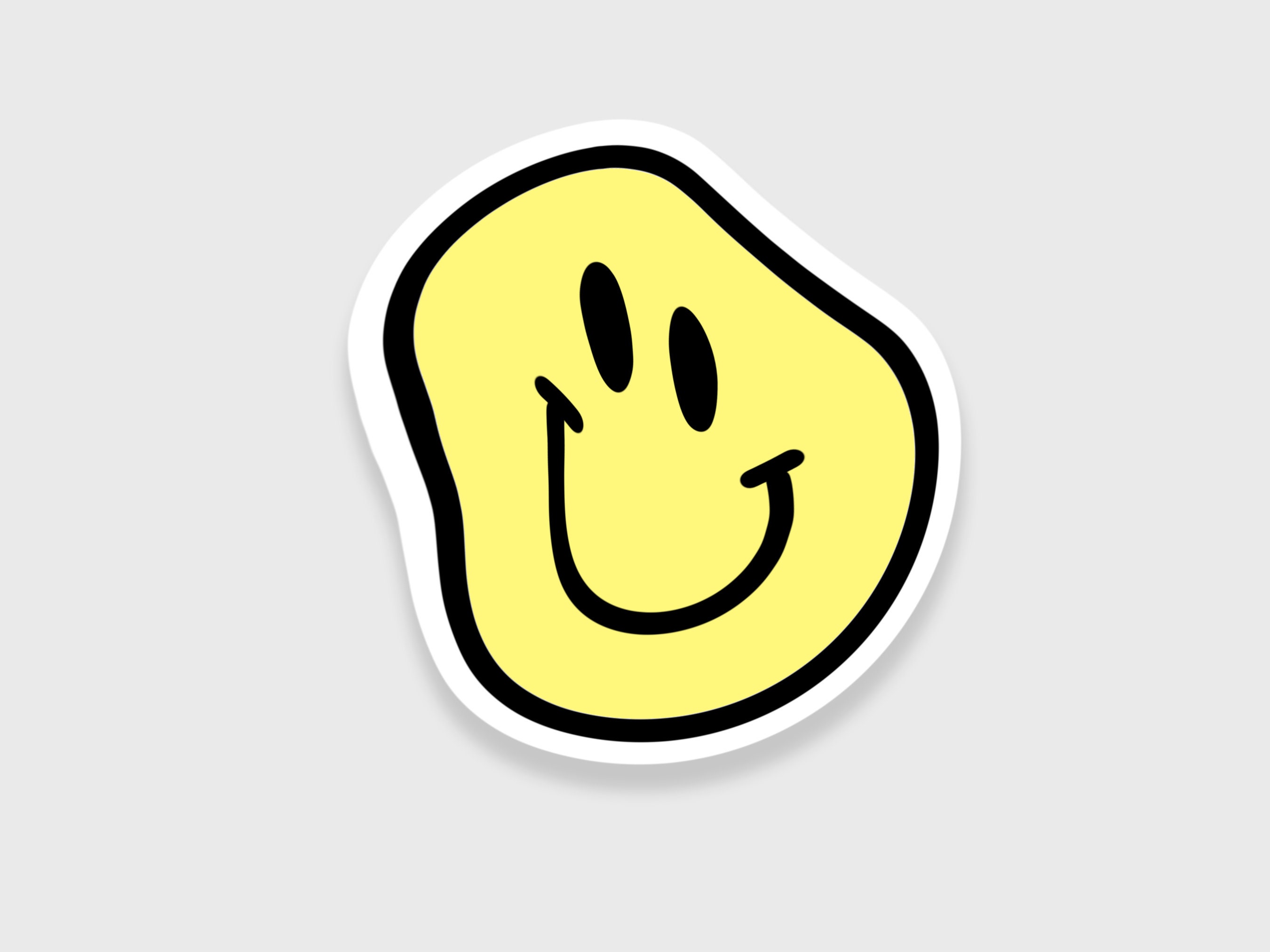 Distorted Smiley Face Acid Smiley Face Melted Smiley Face - Etsy