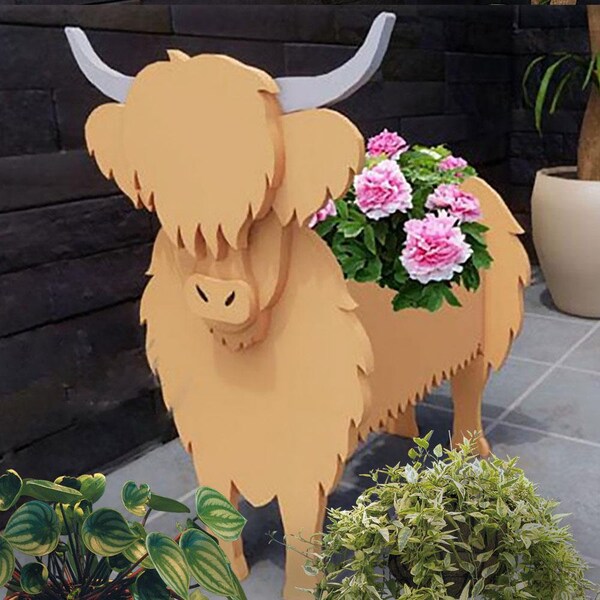 Wooden Goat Planter - Etsy