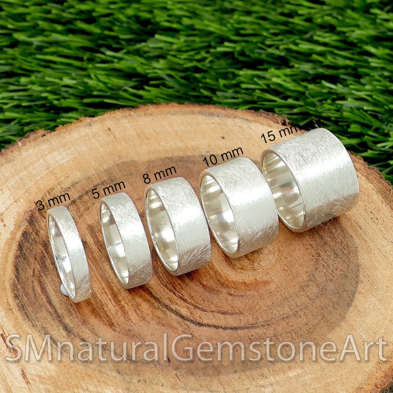 Bandring silber matt - Etsy.de
