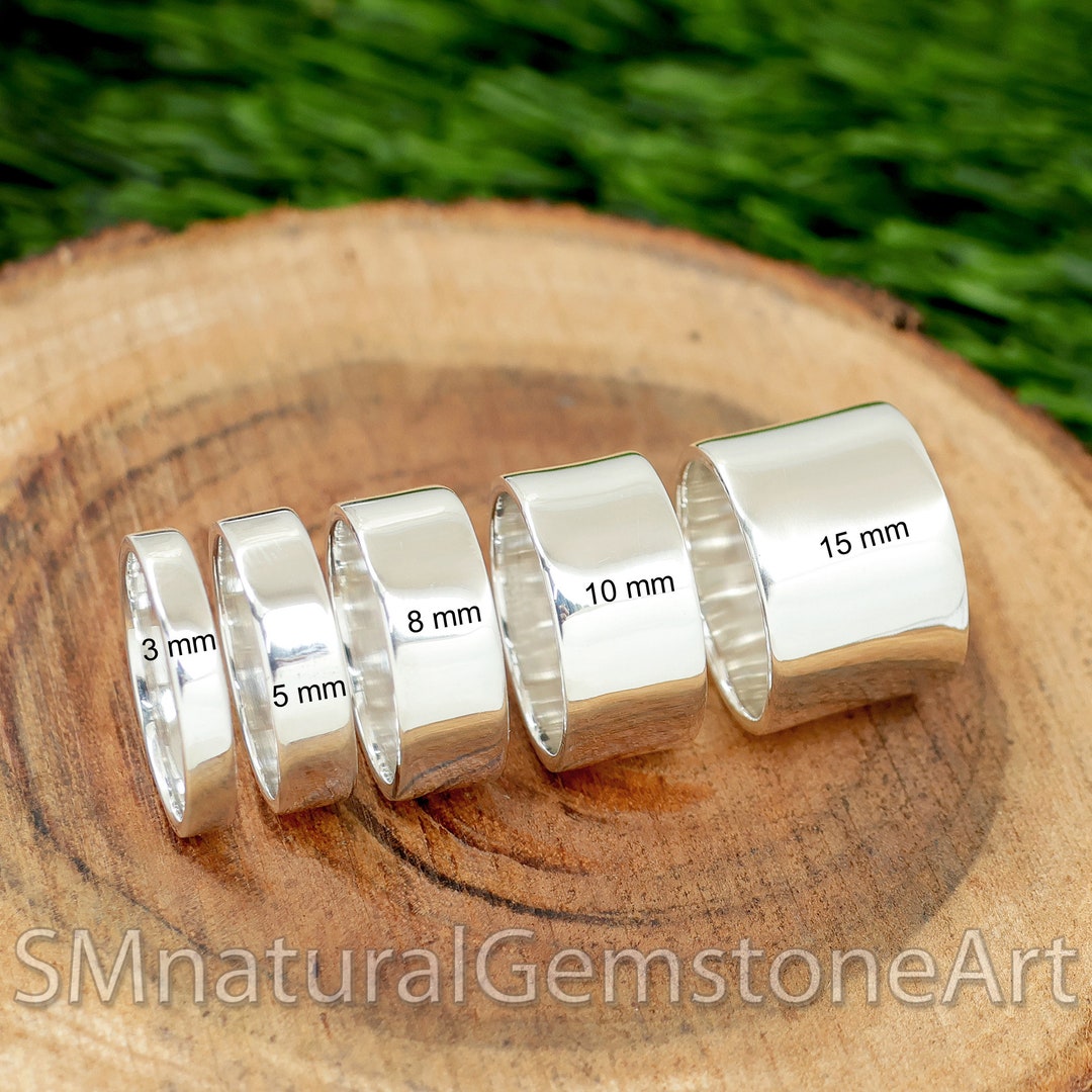 Sterling Silver Comfort Fit Band Ring - Wedding, Thumb, All Widths - Etsy