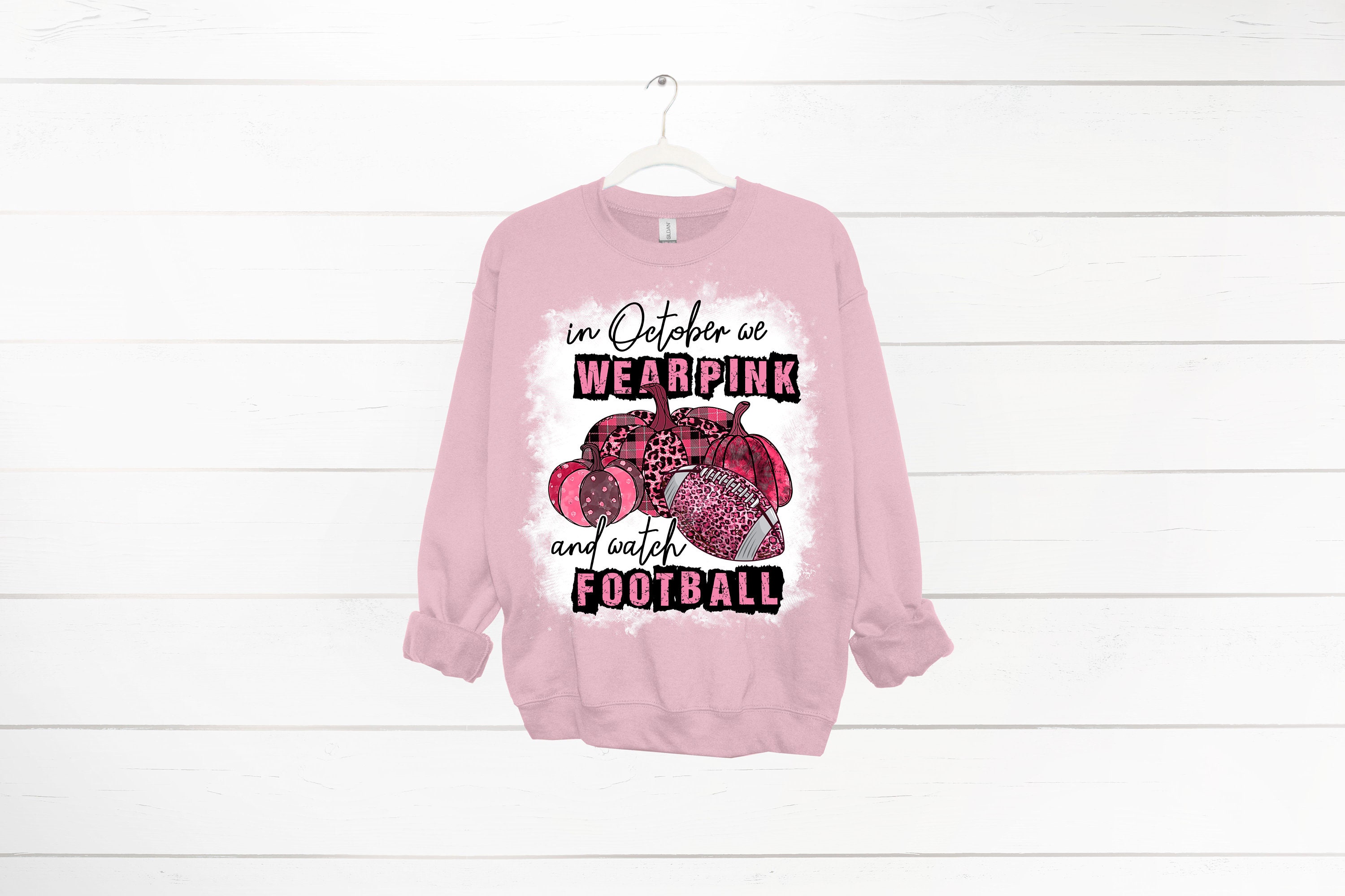 In October Wear Pink and Watch Football Breast Cancer - Etsy