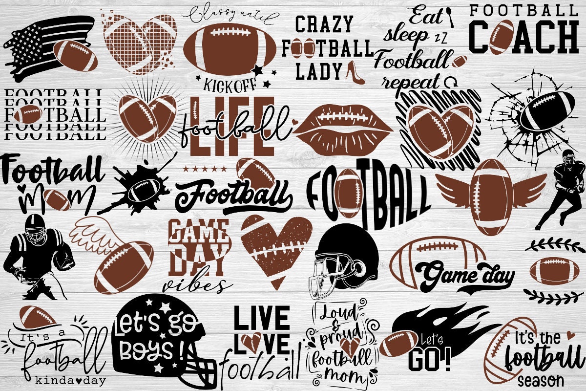 Football Svg Bundle, Football Game Day Svg, Funny Footbal Sayings ...