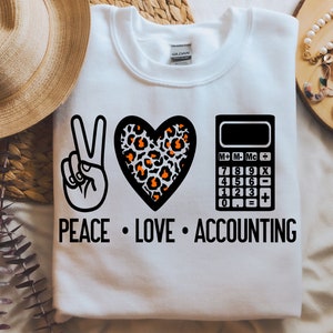 Peace Love Accounting Sublimation Svg Digital Download, Peace Love ...