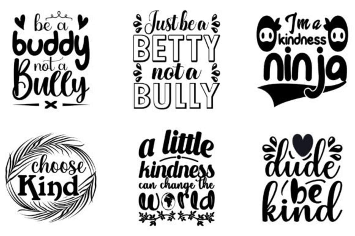 No Bullying Bundle Svg Png Eps Dxf Choose - Etsy