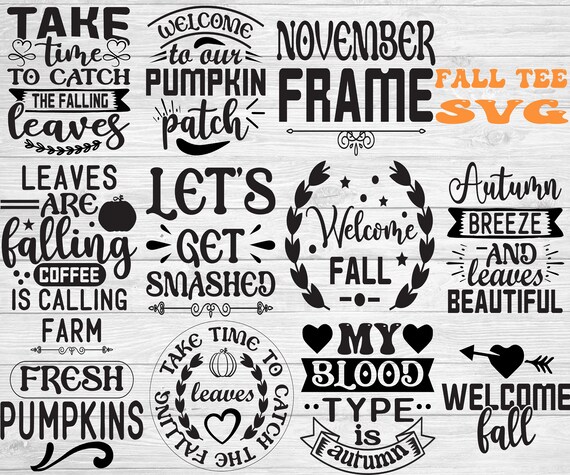 Fall SVG Bundle Fall SVG for Cricut Fall Tee SVG Bundle - Etsy