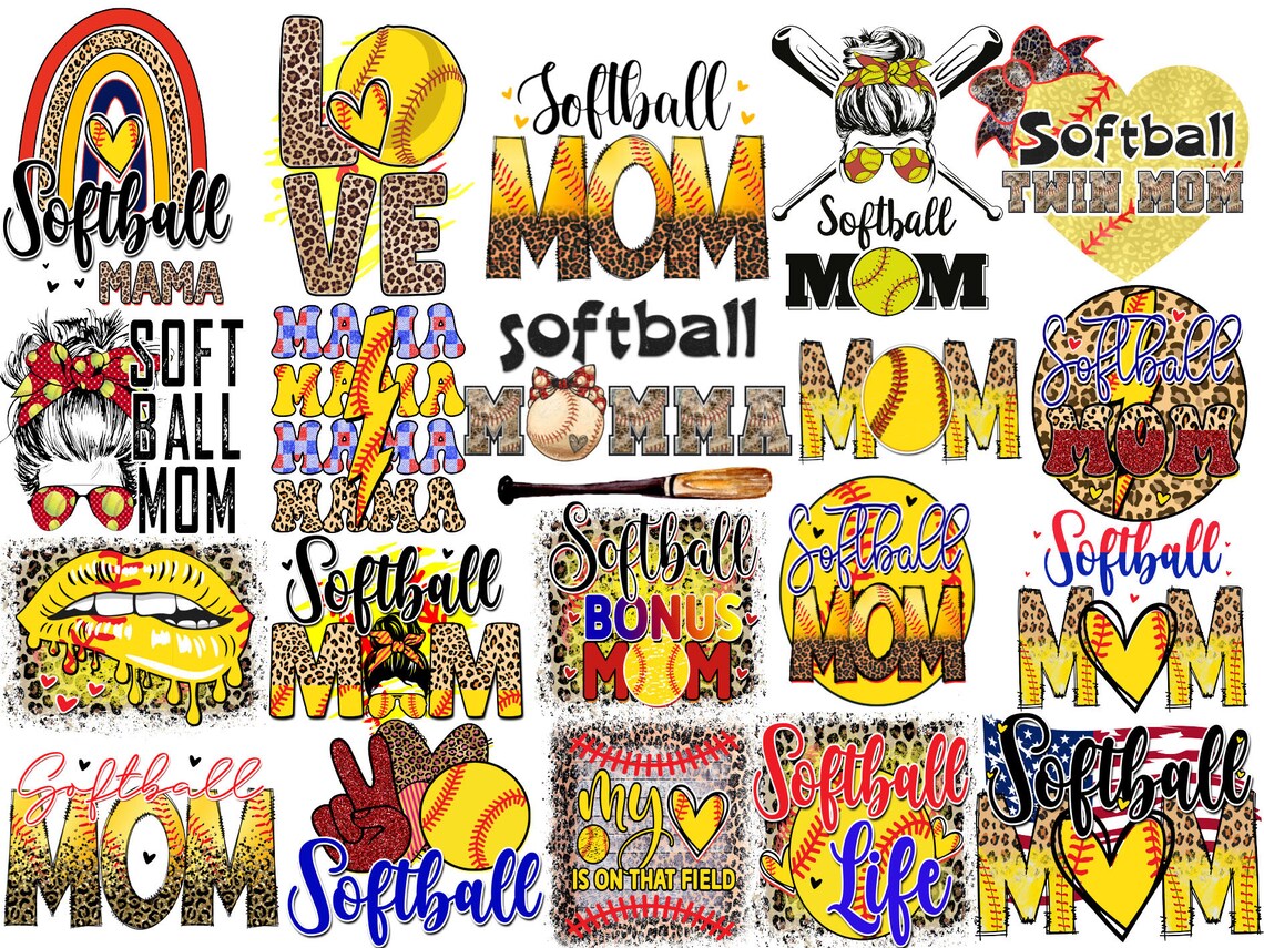 Softball Png Sublimation Bundle Game Day Softball Mom Batter - Etsy