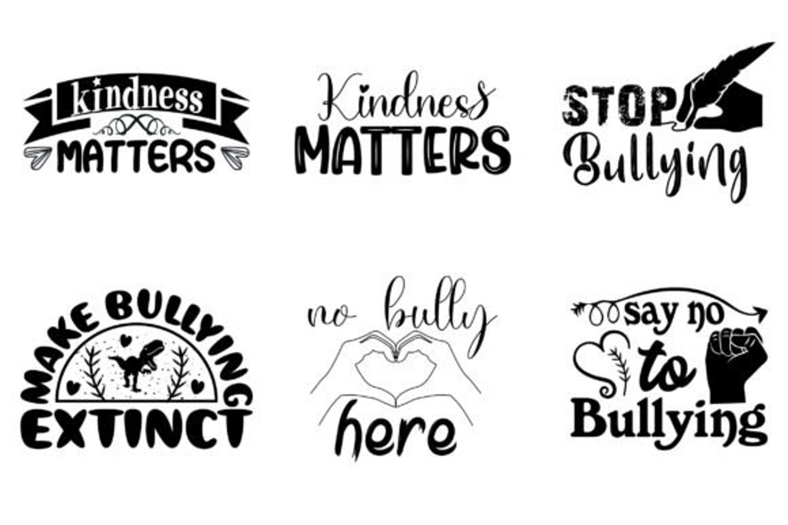 No Bullying Bundle Svg Png Eps Dxf Choose - Etsy