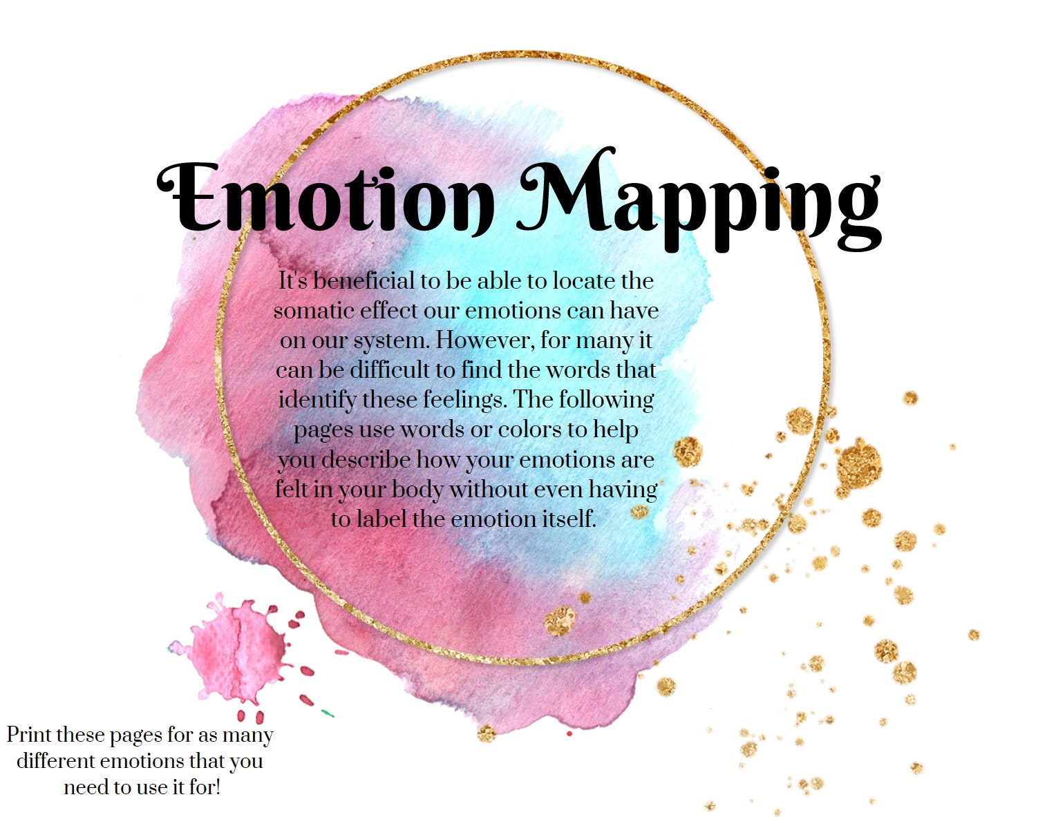 Body-emotion Mapping Packet - Etsy
