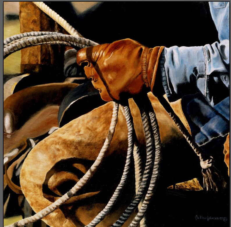 Realistic Painting, Rodeo Artwork, Ranch Style Decor, Western Art ...