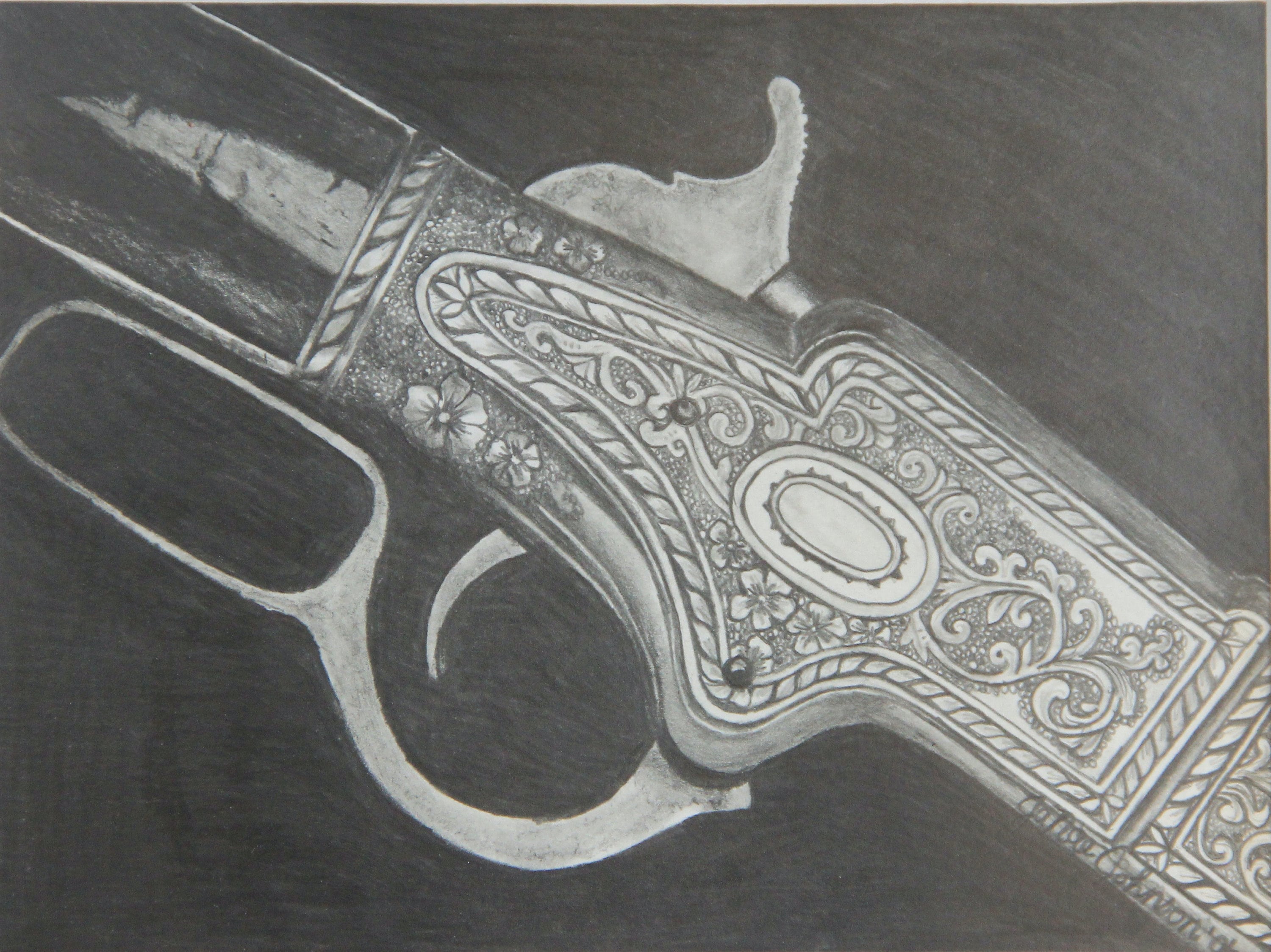 Shotgun Drawings In Pencil