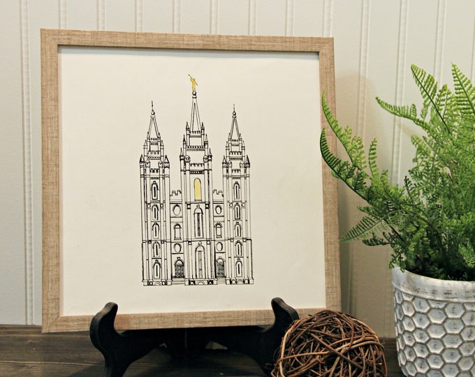 Salt Lake Temple Drawing Printable File - Etsy Canada