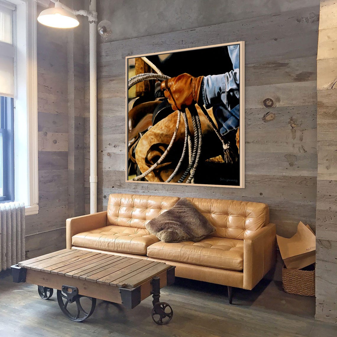 Realistic Painting, Rodeo Artwork, Ranch Style Decor, Western Art ...