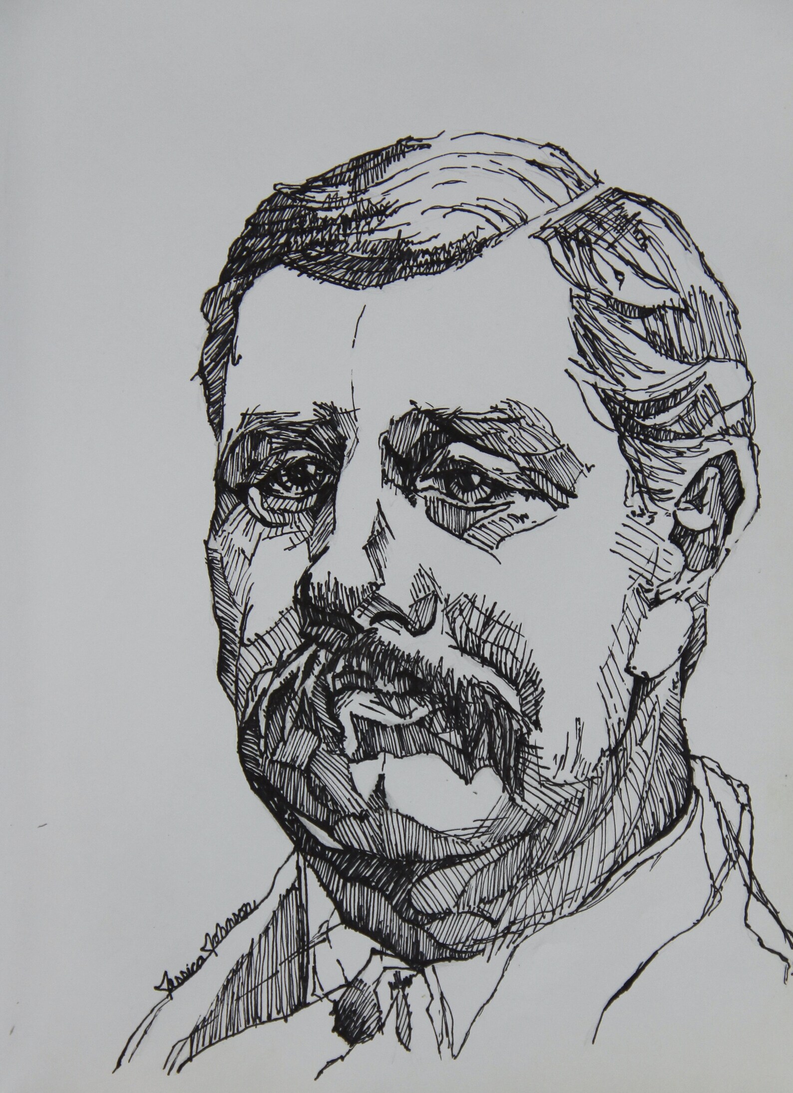 The Man, Wall Art, Giclee Print, Pen and Ink, Gentleman Portrait - Etsy