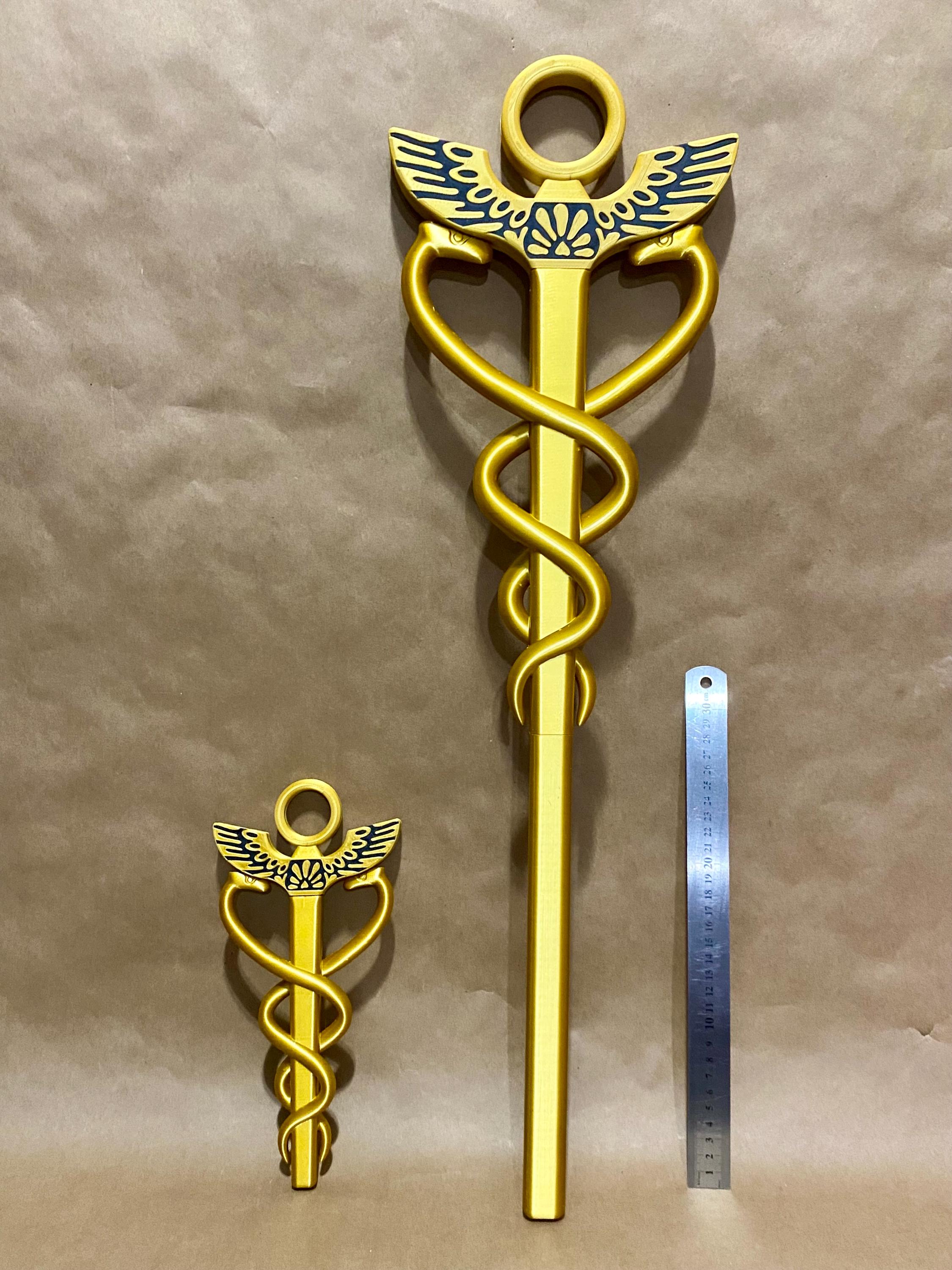 Hermes Caduceus or Staff 3D Print DIY Prop Replica - Etsy