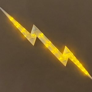 24in Hollow Lightning Bolt 3D Print With Cavity for Led's and Batteries ...