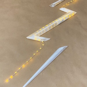 36in 3D Printed Lightning Bolt Prop: Thor Cosplay, LED Option - Etsy