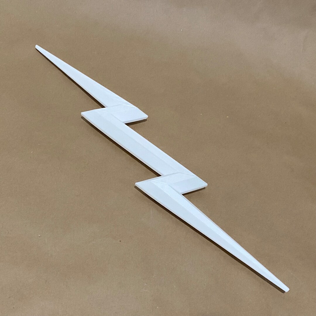 19in Hollow Lightning Bolt 3D Print With Cavity for Led's and Batteries ...