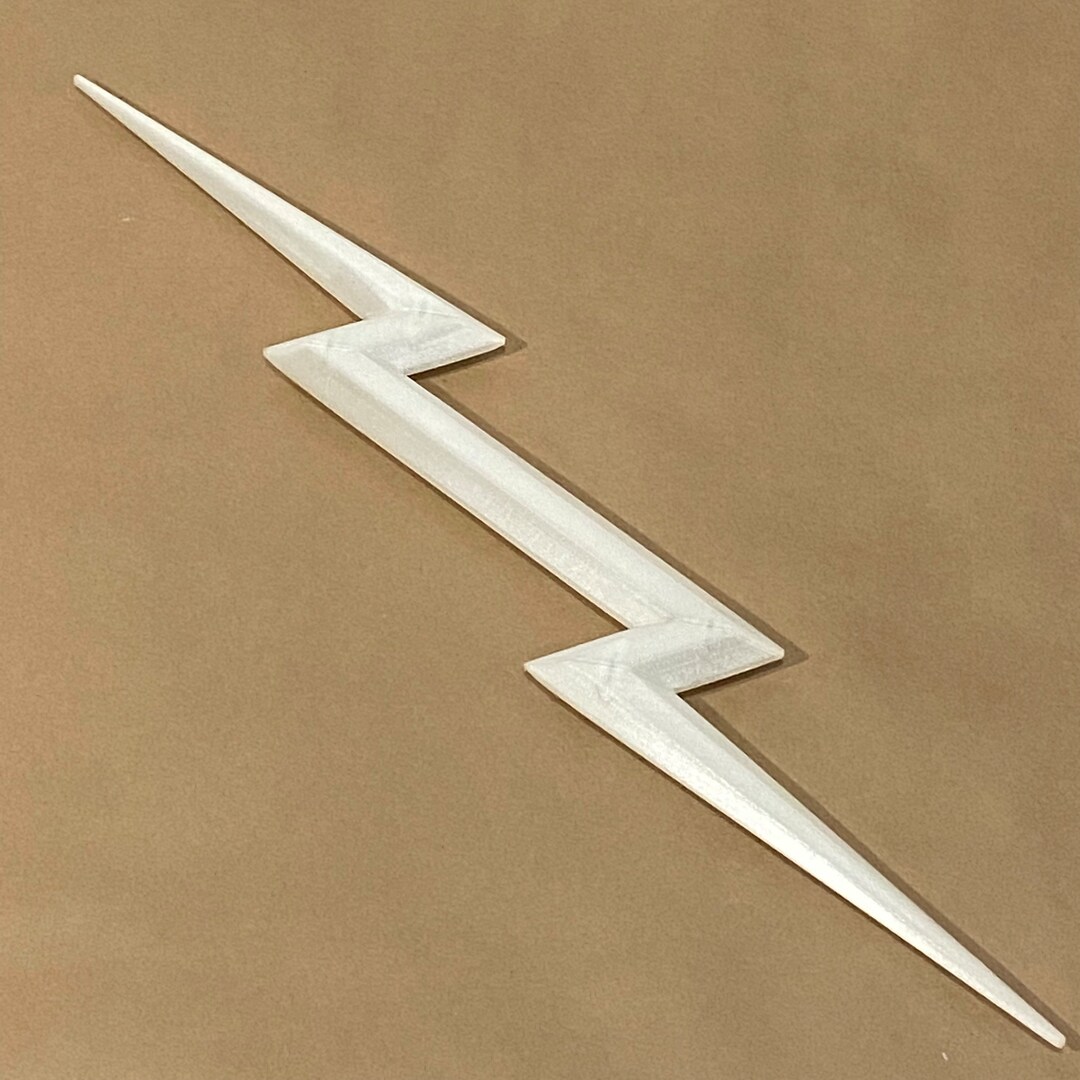24in Hollow Lightning Bolt 3D Print With Cavity for Led's and Batteries ...