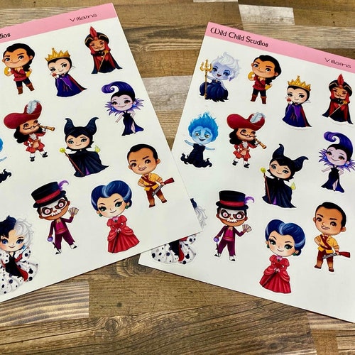 Villains Stickers Vinyl Sticker for Laptop Scrapbook - Etsy