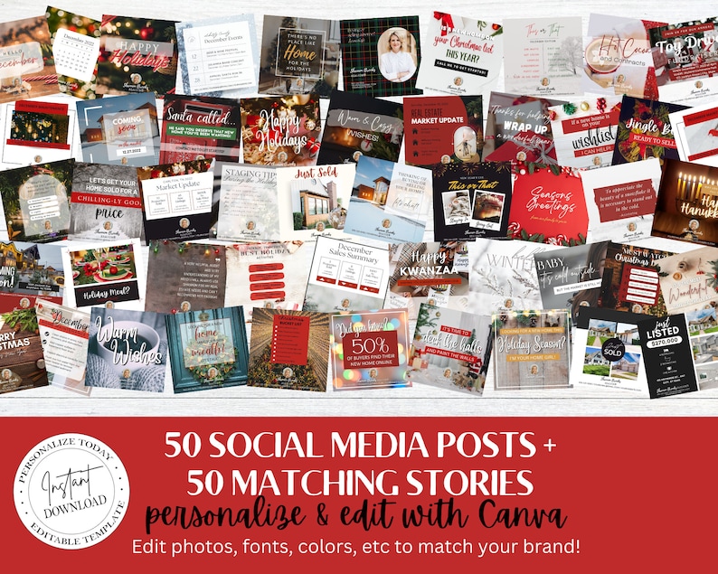 Real Estate December Social Media Post, Christmas Facebook Post, Real ...