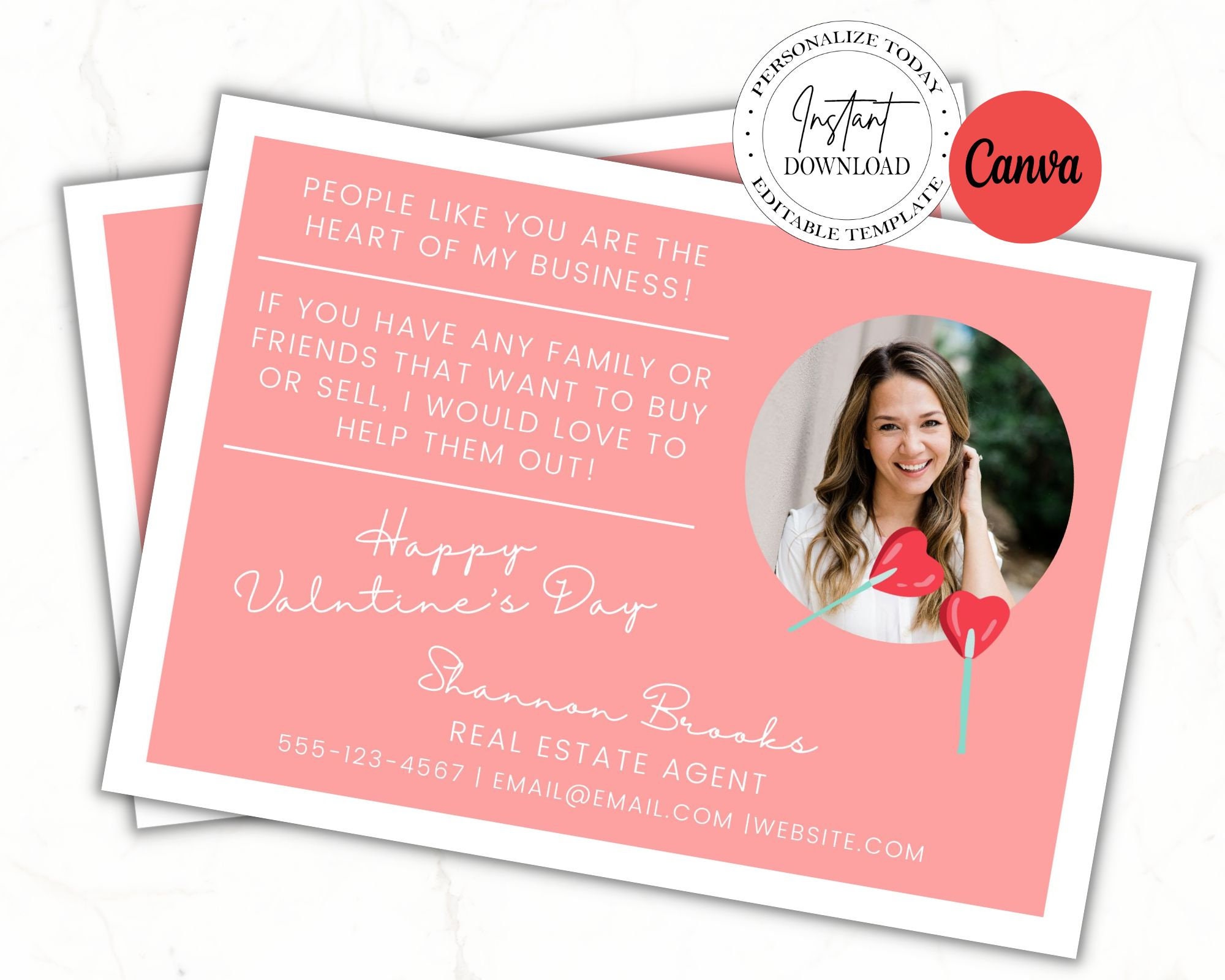 Real Estate Valentine's Day Postcard, Realtor Valentine Marketing ...