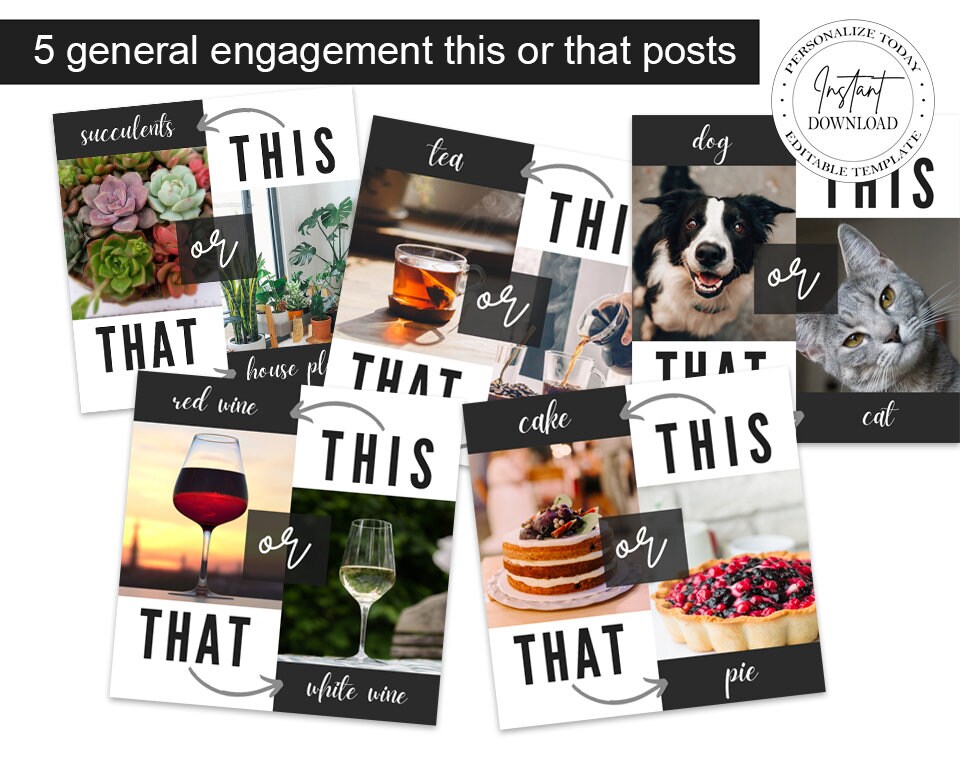25 This or That Real Estate Engagement Social Media Post Templates ...