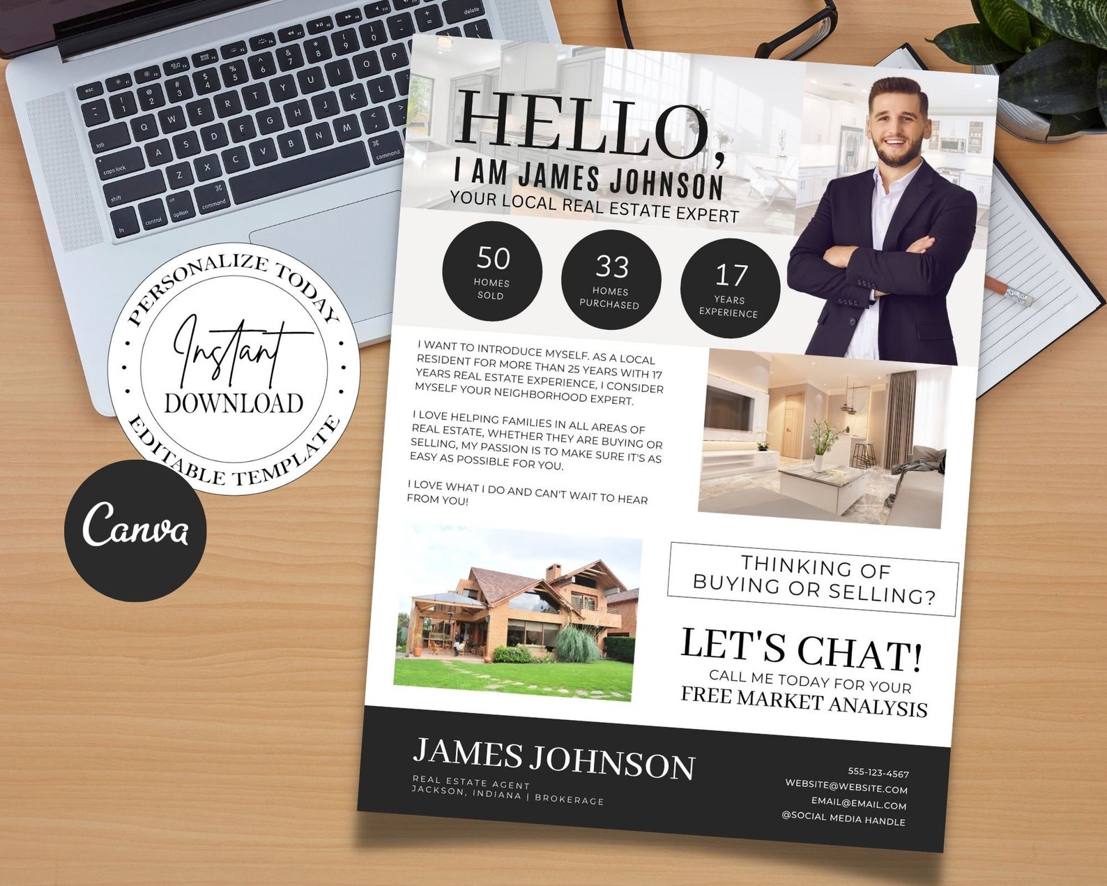 Real Estate Introduction Flyer, Real Estate Agent Marketing Letter ...