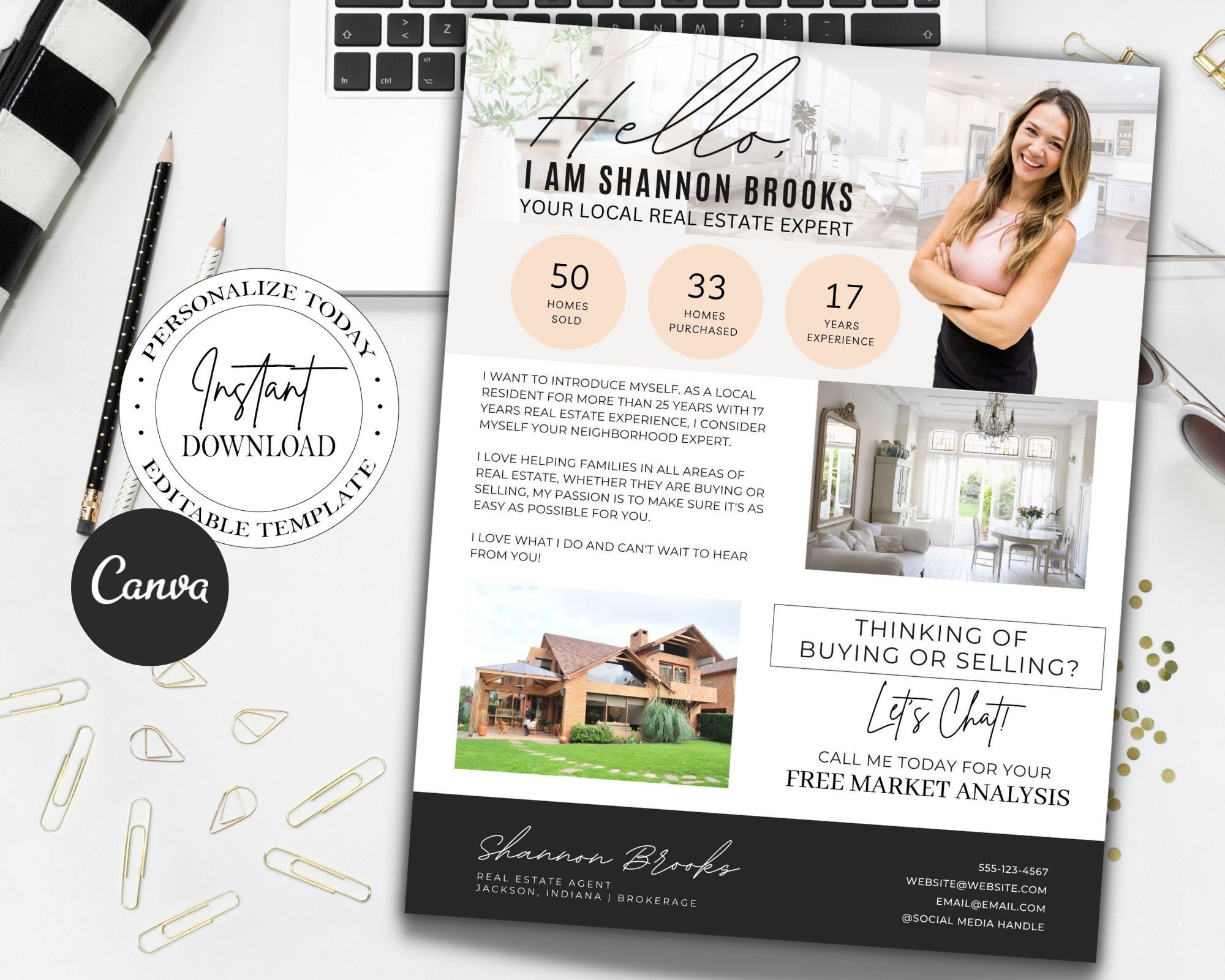 Real Estate Introduction Flyer, Real Estate Mailer, New Agent Intro ...