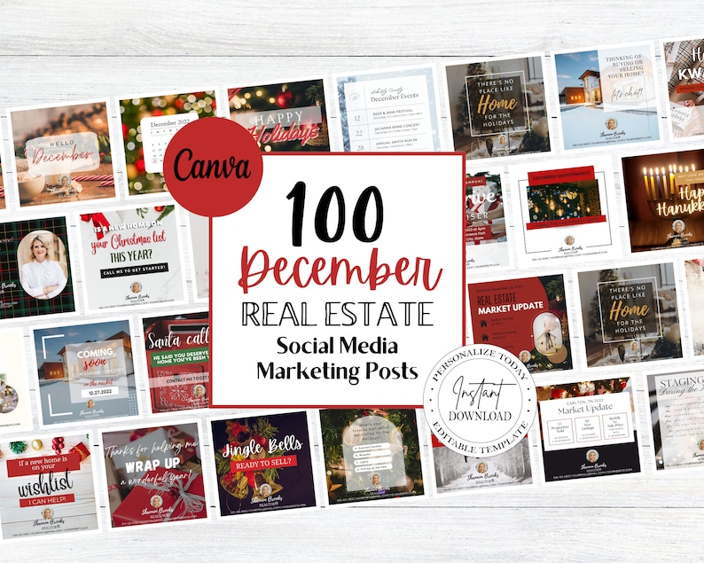 Real Estate December Social Media Post, Christmas Facebook Post, Real ...