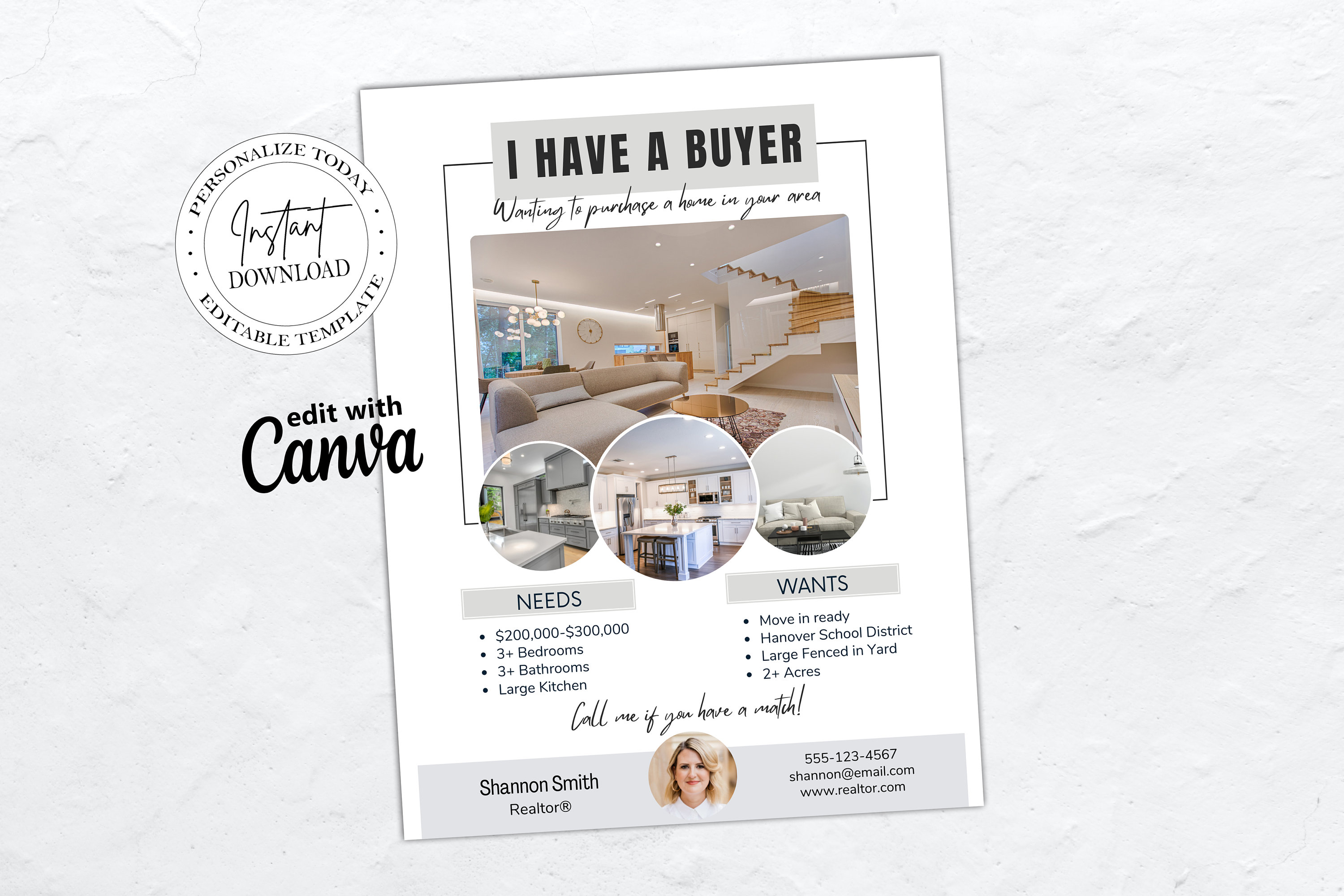 I Have a Buyer Real Estate Flyer, Real Estate Marketing Letter, Mailer ...