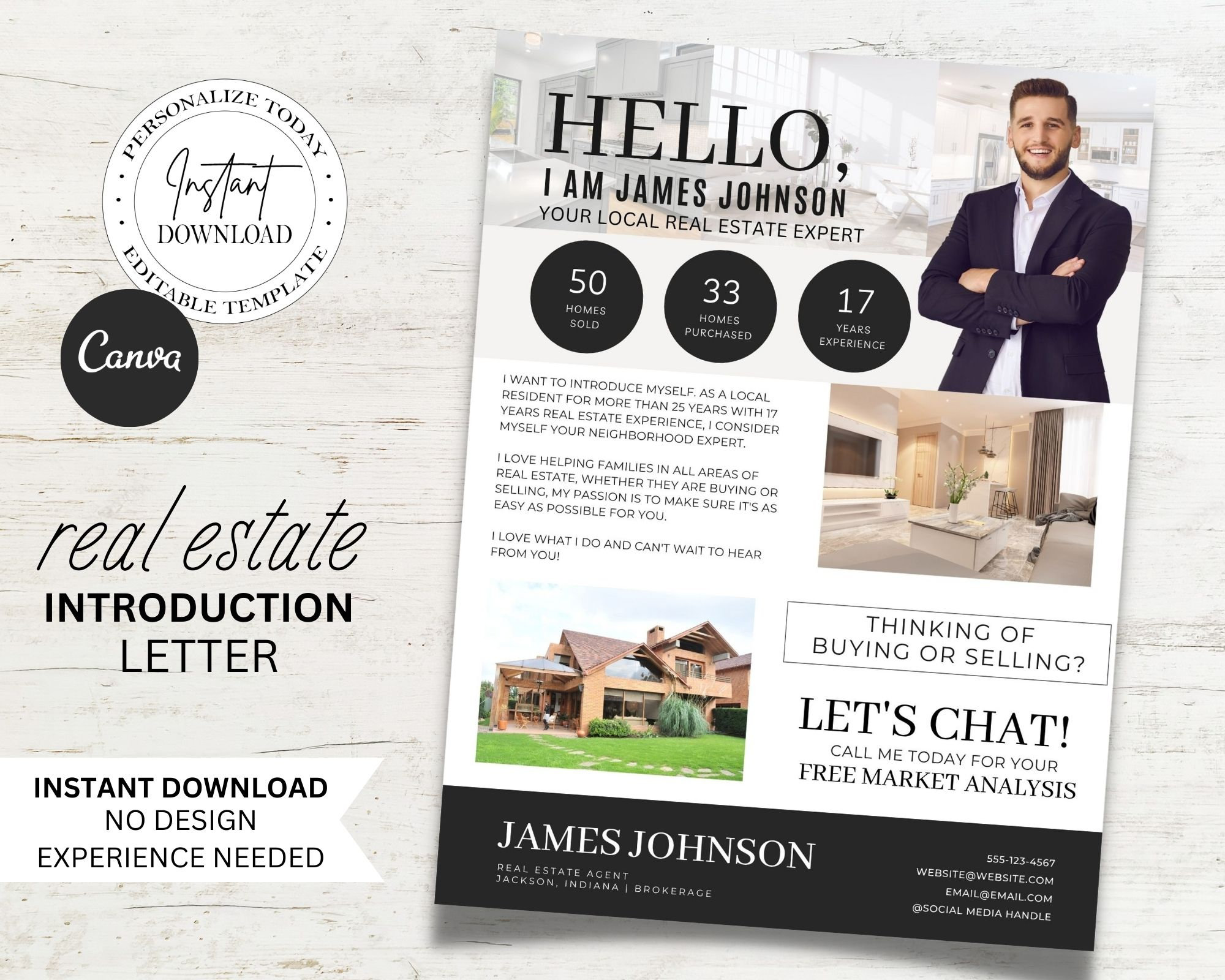 Real Estate Introduction Flyer, Real Estate Agent Marketing Letter ...