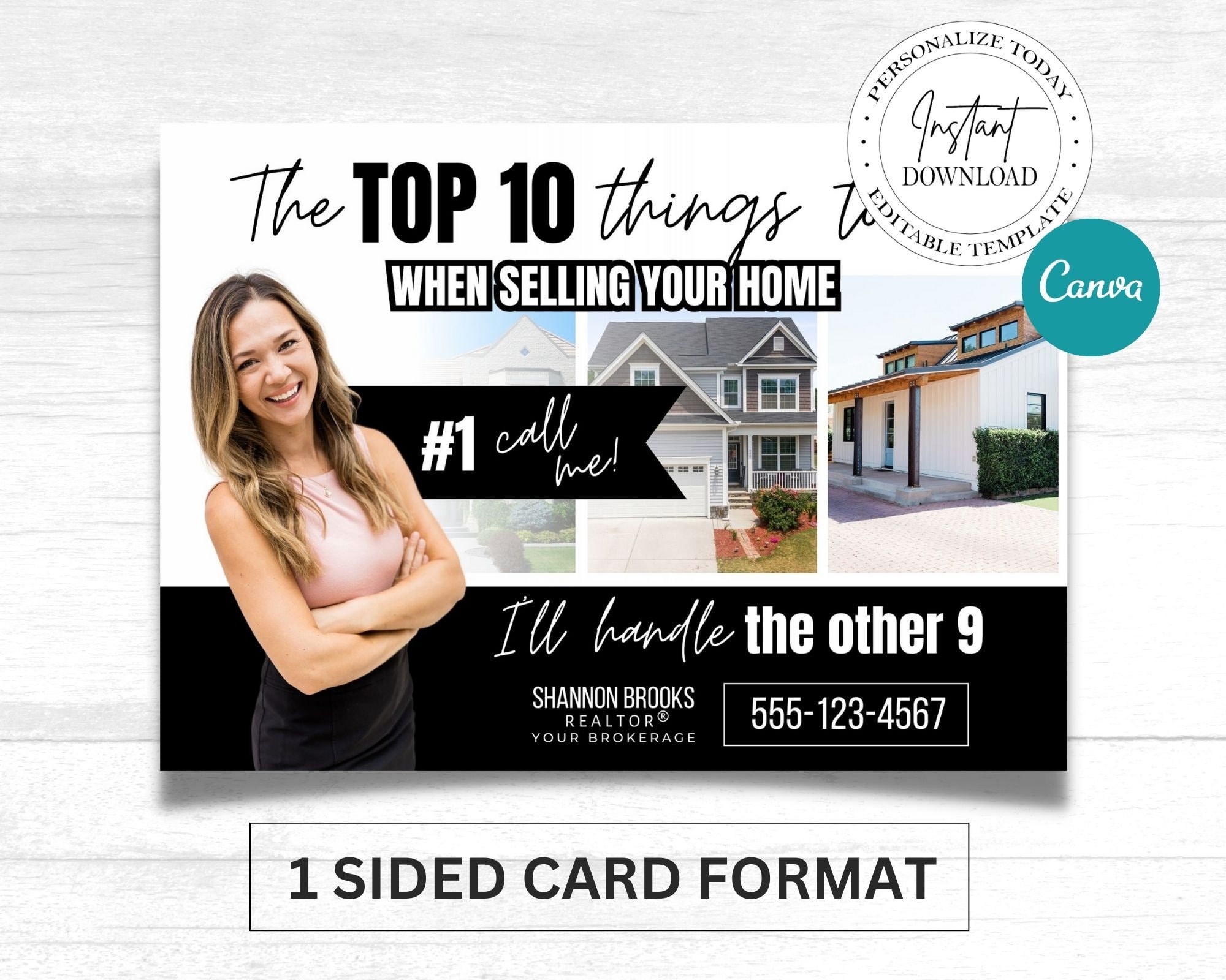 Real Estate Marketing, Real Estate Agent Postcard Template, Realtor ...