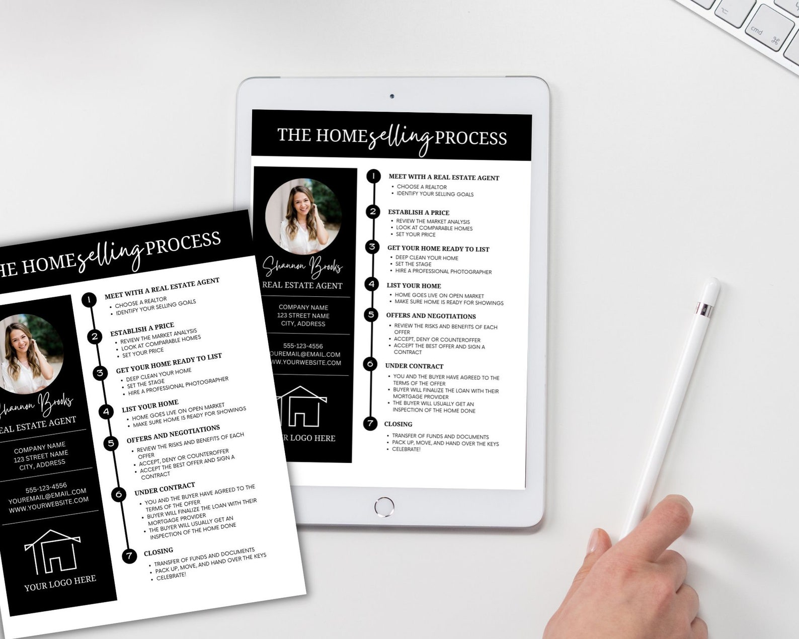 Editable Home Selling Process Flyer, Real Estate Marketing Printable ...