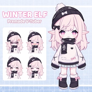 Chibi Winter Elf Vtuber Model: Premade Fully Rigged Live2d Avatar - Etsy