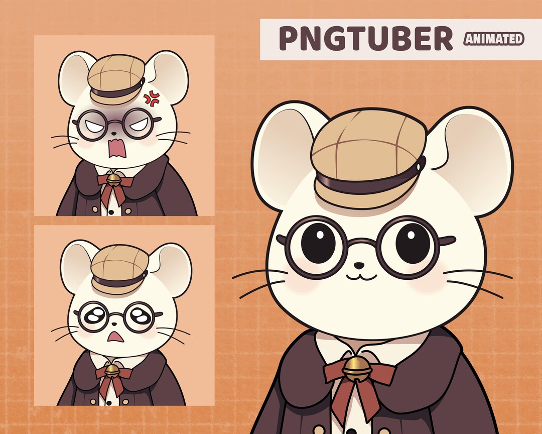 Cartoon Mouse Pngtuber - Animated Giftuber - Premade Streaming Avatar ...