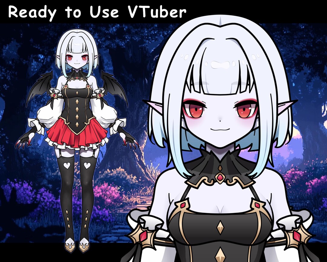 Vampire Girl Vtuber Model - Premade Live2d Avatar - Ready to Use on Vtube Studio - Perfect for ...