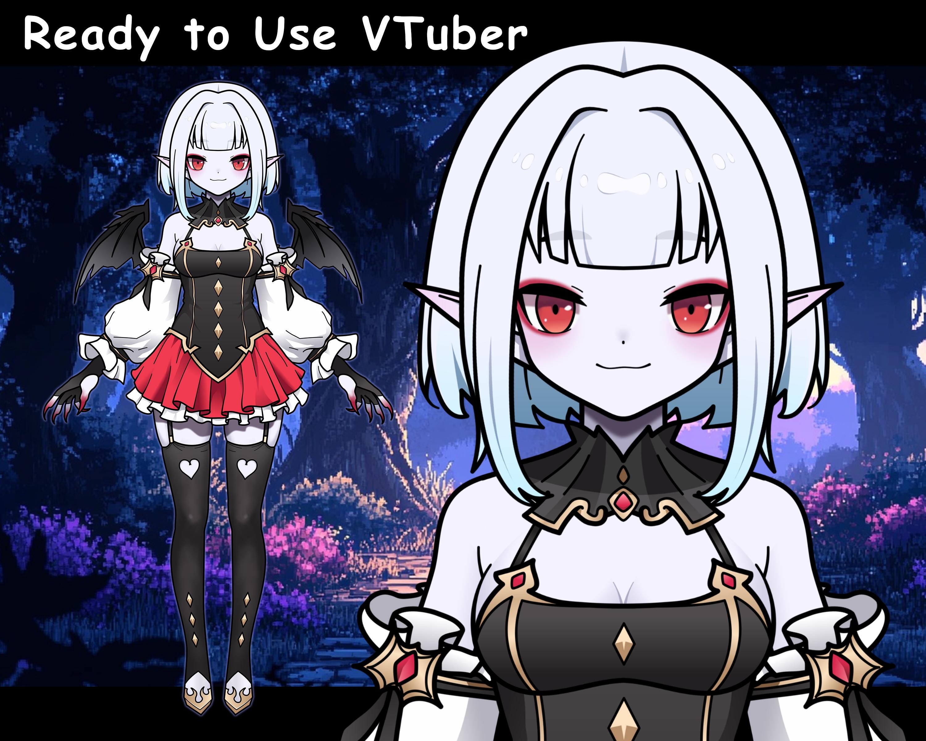 Vampire Girl Vtuber Model: Premade Live2d Avatar (moc3 File) - Etsy
