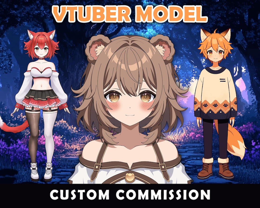 Custom Vtuber Model Commission - Unique Avatar for Streamers and ...