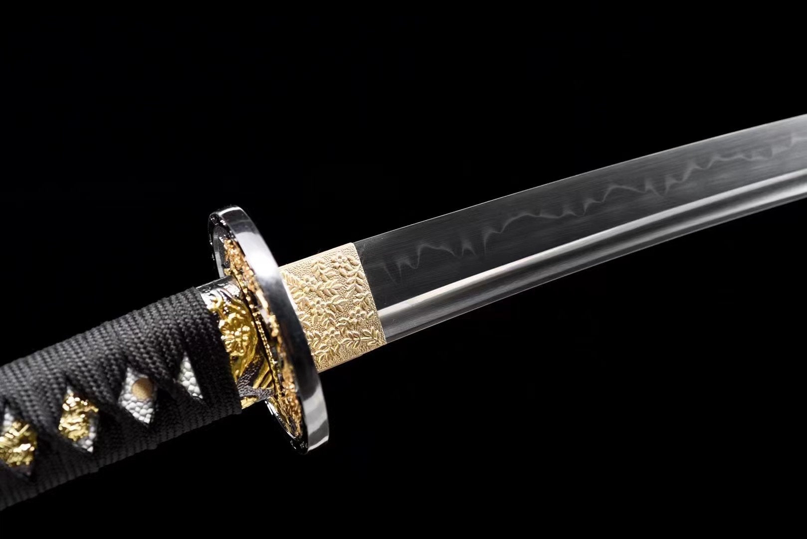 Japanese Katana Real Samurai Sword Full Tang T10 Steel Clay-tempered ...