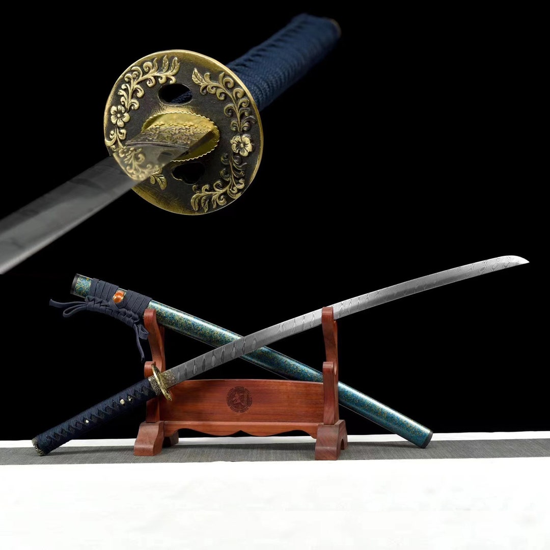 Hand-forged Japanese Samurai Sword All Tang Katana Swords - Etsy