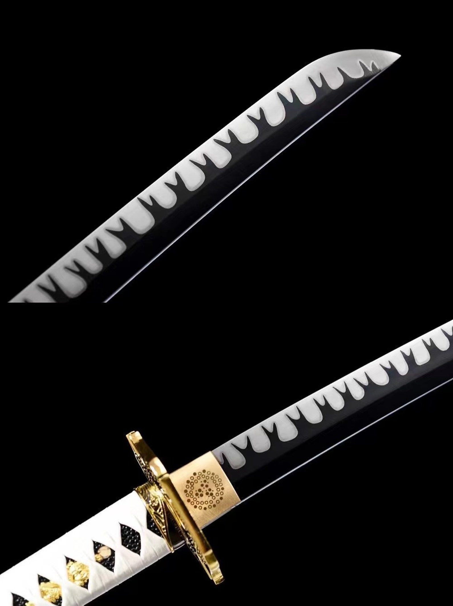 Full Tang Japanese Samurai Sword Anime Katana Swords Cosplay Sword 1060 ...
