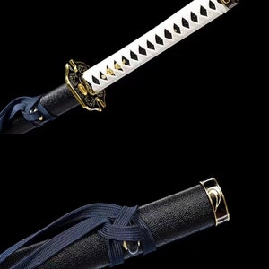 Full Tang Japanese Samurai Sword Anime Katana Swords Cosplay Sword 1060 ...