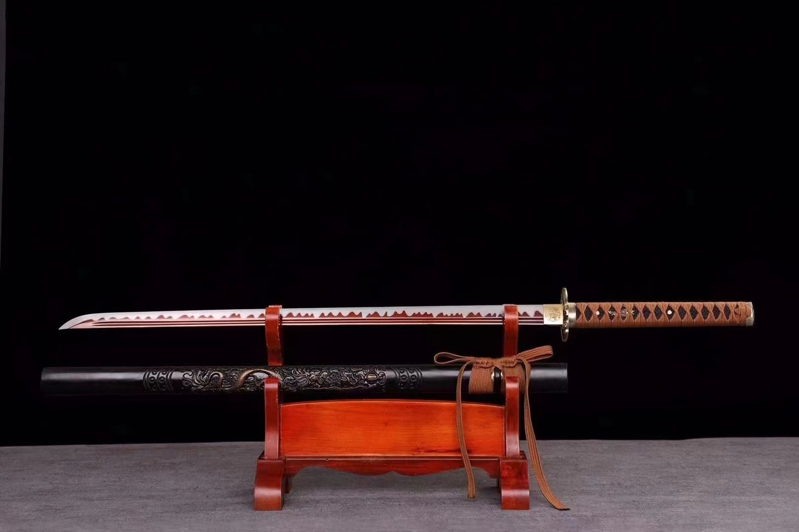 Hand-forged Japanese Samurai Straight Sword Quan Tang High | Etsy