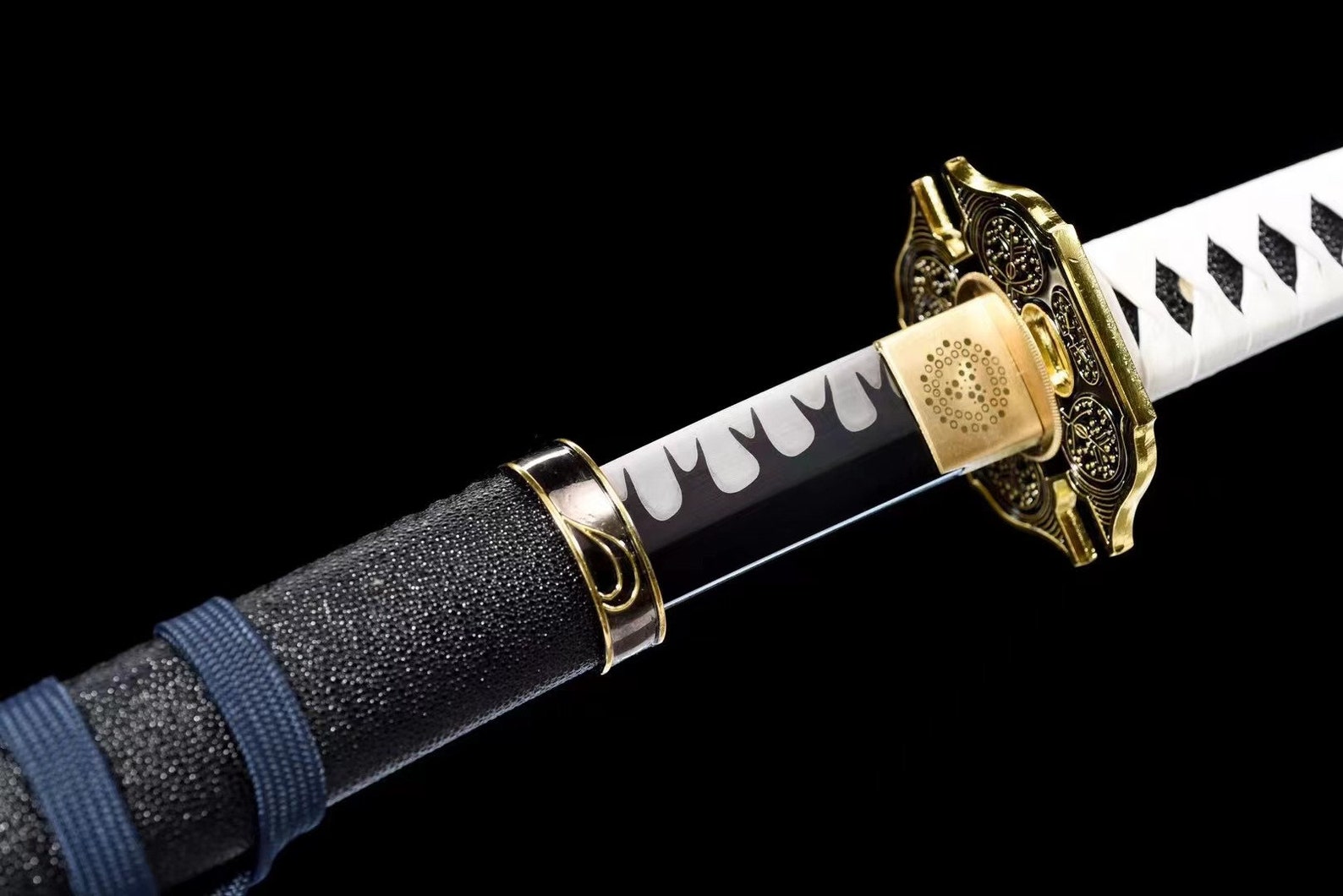 Full Tang Japanese Samurai Sword Anime Katana Swords Cosplay Sword 1060 ...