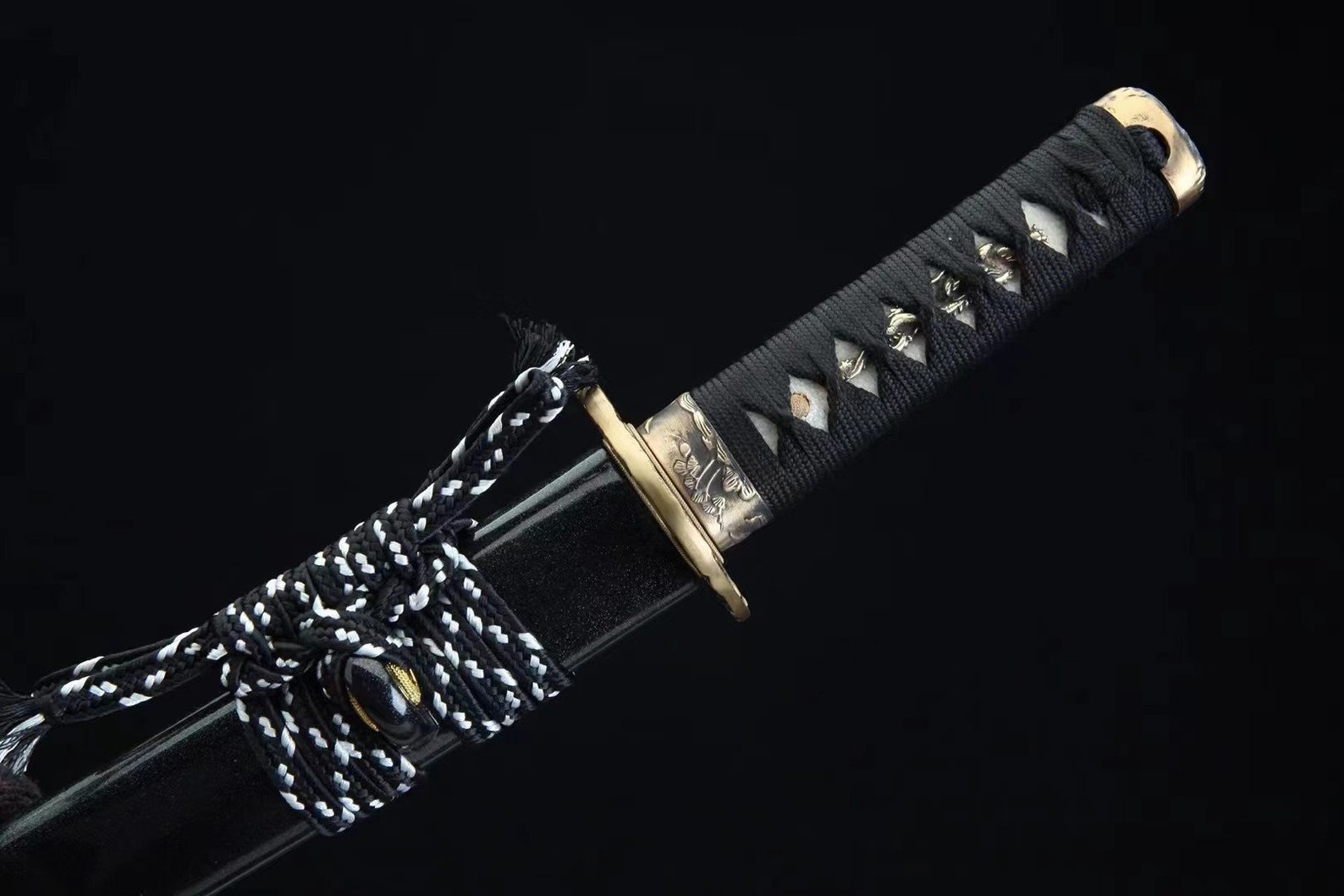Hand-forged Short Samurai Sword Wakizashi Katana Sword T10 Steel Clay ...