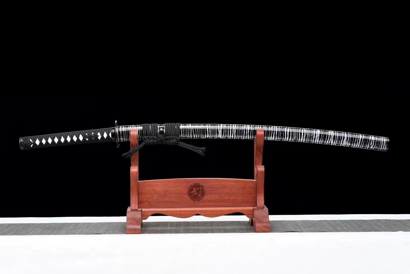 Hand-forged Japanese Samurai Sword Damascus Steel Clay-tempered All ...