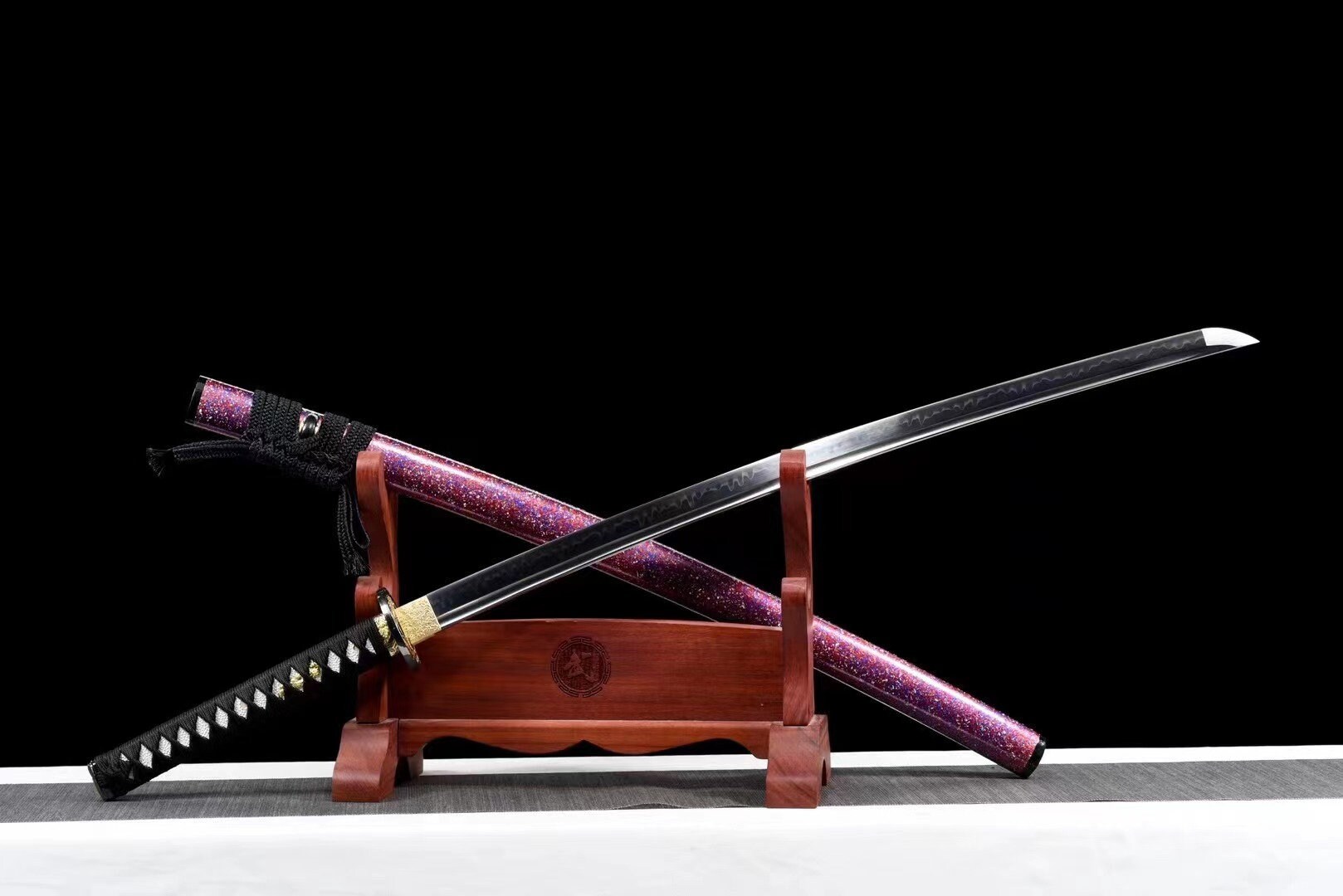 Japanese Katana Real Samurai Sword Full Tang T10 Steel Clay-tempered ...